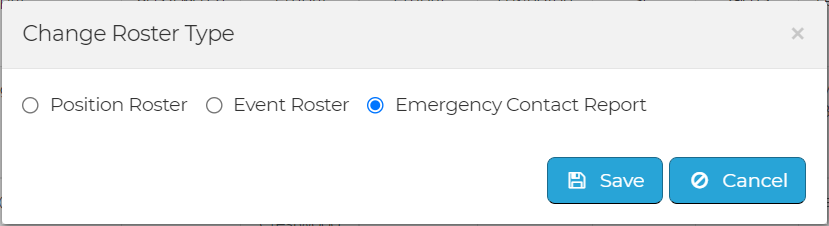 Download Emergency Contact Information (Team Rosters)