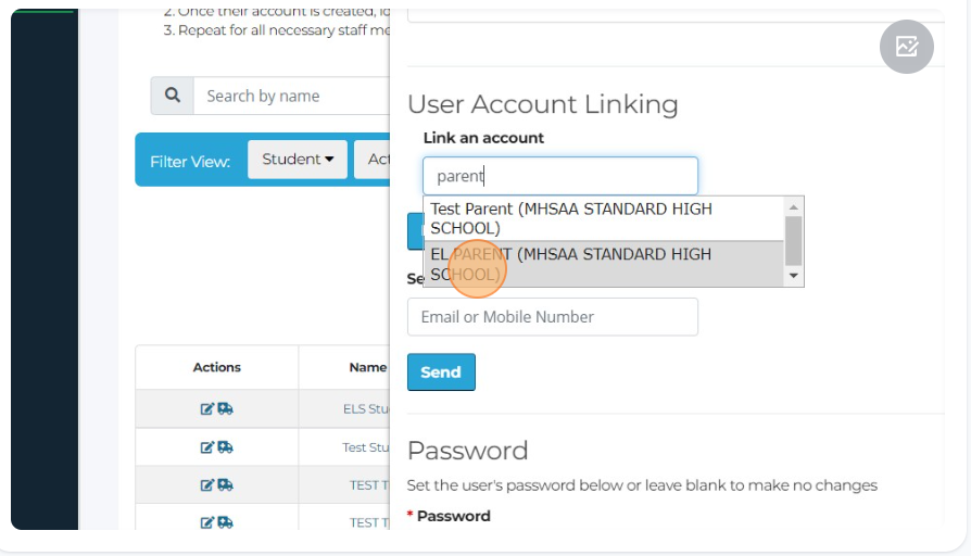 Linking Parent & Student Account (ADMIN)